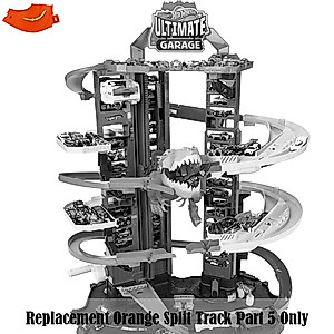 Replacement Parts for Hot Wheels City Ultimate Garage GJL14 - Die-Cast Cars Playset ~ Replacement Track Part #5 - Orange Split Track