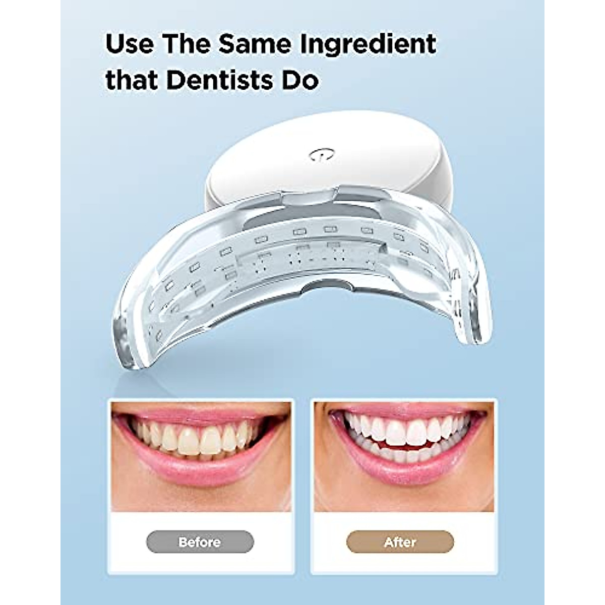 Teeth Whitening Strips with Light, 28 Dentist-Level White Strips for Teeth Whitening, Rechargeable 24X Blue Teeth Whitening Light, Teeth Whitening Kit with Led Light