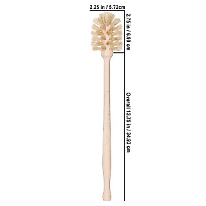 REDECKER Bottle Brush Cleaner - Horsehair and Beechwood Handle for Vases, Pitchers, Mugs, and Baby Bottles, 13-3/4 Inch, Dense Natural Bristles - Wooden Bottle Brush - Bottle Brush Wood Handle