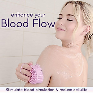 Avilana Silicone Body Scrubber – Dual-Sided Exfoliator for Men & Women, Gentle Loofah Alternative, Easy-to-Clean Silicone Shower Scrubber