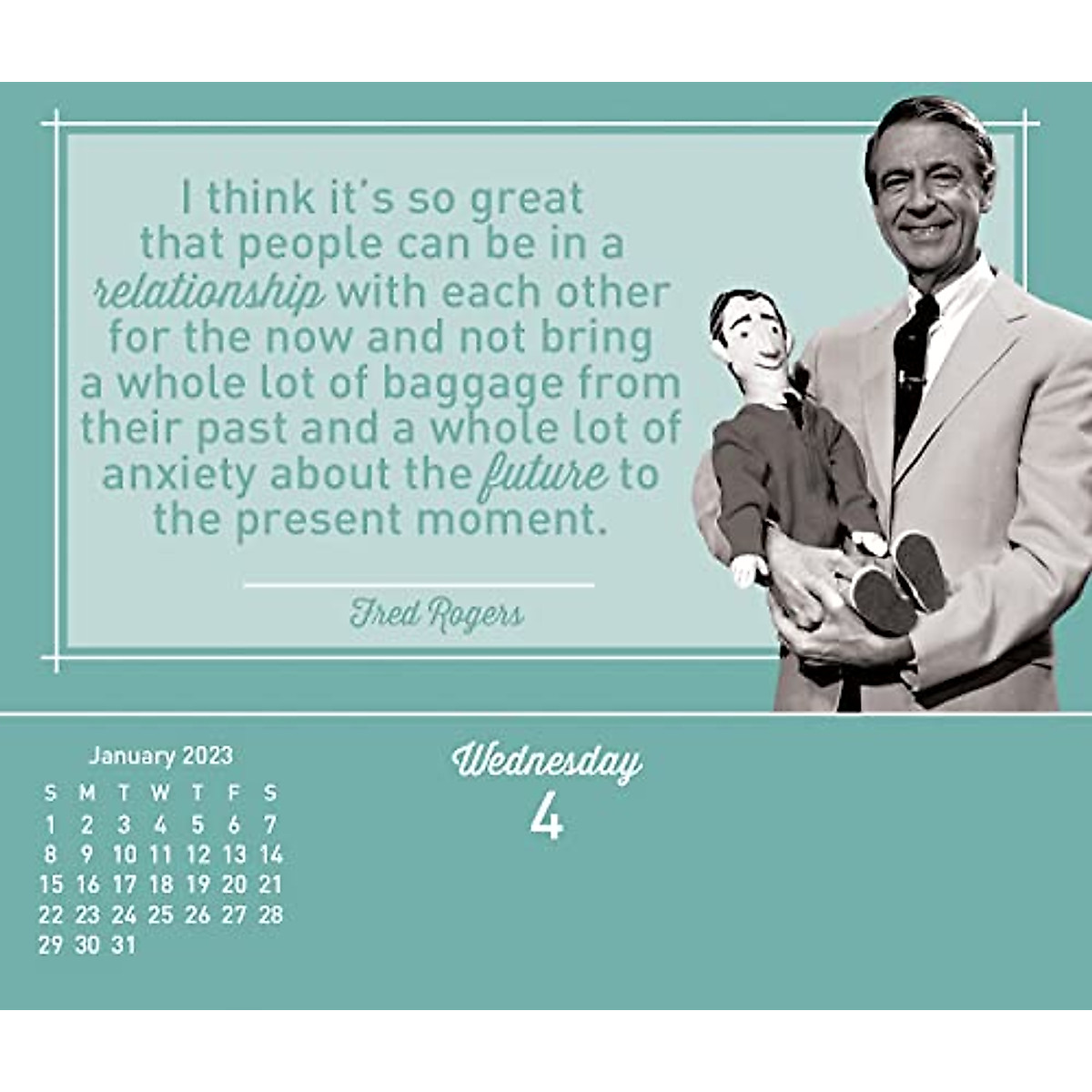 2023 Mister Rogers Day-at-a-Time Box Calendar