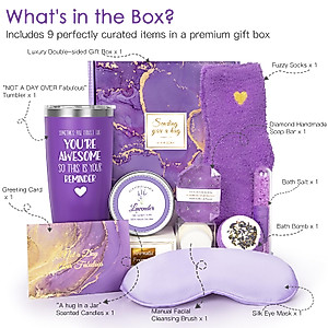 Birthday Gifts for Women, 9pcs Unique Gifts for Women, Relaxing Spa Gift Baskets for Women, Valentines Day Gifts for Her Friendship Mom Sister Wife Coworker Teacher Friends Female