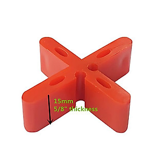 Outdoor Brick leveling Spacers DIY 5/8-Inch Tile Spacers for Slab Spacers 50 pieces/package Red Brick install Leveling Tool Joint Crosses Building Products Material 15mm x 6mm