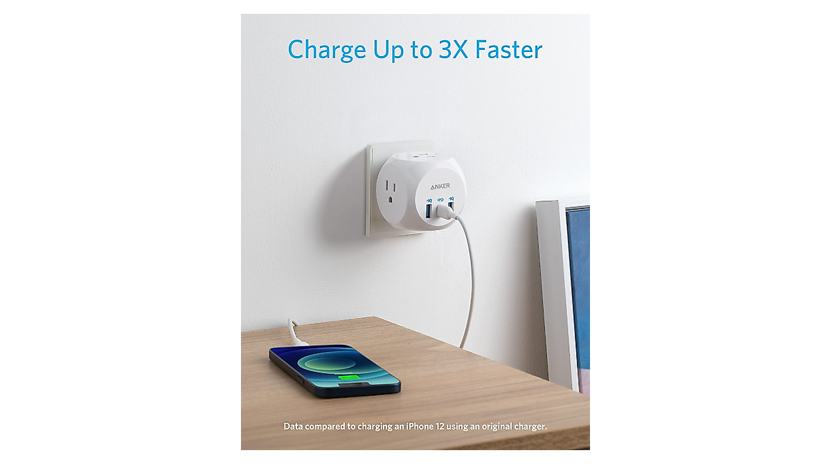 Anker Electrical Outlet Extender with 30W USB C Charger, Multi Plug ...