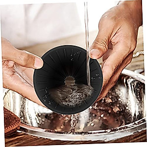 GLSTOY 2 Pcs Coffee Funnel Tea Strainer Espresso Coffee Maker Coffee Filter Holder Expresso Coffee Drip Cone Filter Coffee Dripper Filter Espresso Grounds Coffee Drippers Black