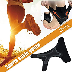 Ankle Brace, for Running, Arthritis, Pain Relief, Sprains, Sports Injuries and Recovery, Adjustable Breathable Nylon Material Sleeve Fits All Men Women (S)