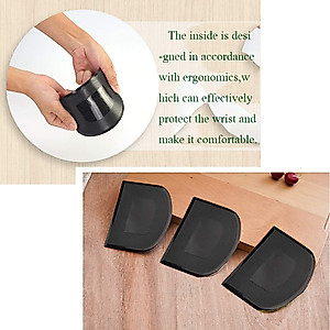 Leonnn Pan Cream Cake Scraper for Cut Bread,Black 3pcs Durable Dish Scraper,Pot Scraper,Plastic Scrubbers for Pans,Multifunctional Pan Scraper Tool and polyethylene Scraper for Kitchen and Home