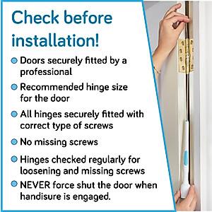 Handisure Child Door Safety Door Pinch Guard. Automatic, Hinge & Lock Side Safety, Reliable, Multiple Awards & Unique, Baby Door Stopper. Easy to Install & Build to Last Finger Guard for Door