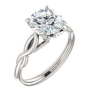 SISGEM 10K 14K 18K Solid Gold Engagement Rings for Women,Set 1/2/3 carat Round Cut Moissanite Rings Bridal Wedding Engagement Anniversary Promise Bands with Engraved Name (18K Gold)