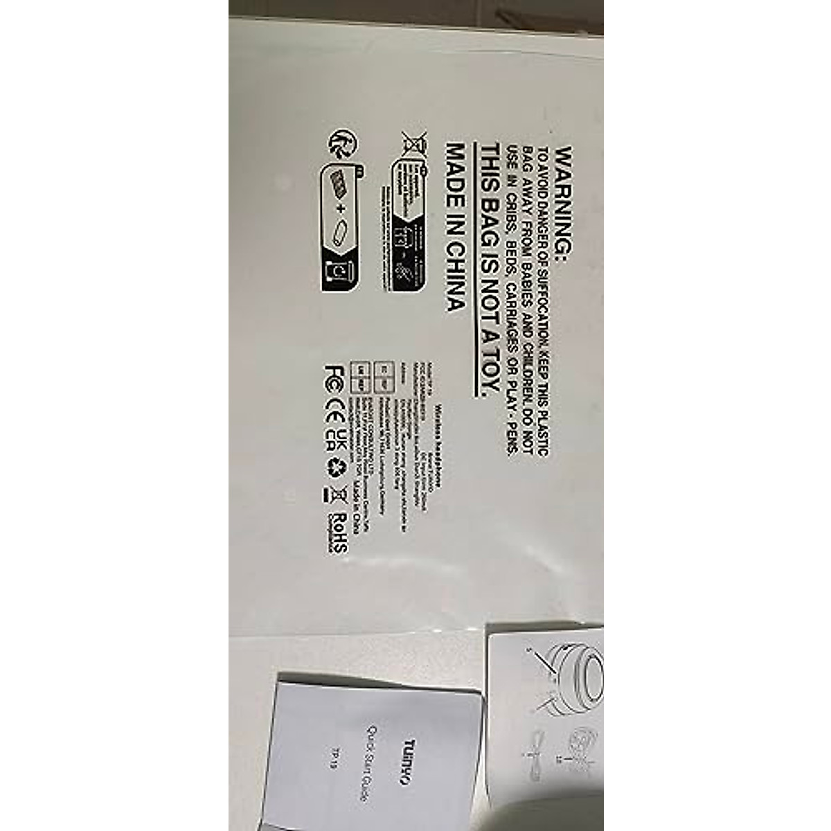 TUINYO Wireless Headphones Over Ear, Bluetooth Headphones with Microphone, Foldable Stereo Wireless Headsetfor Travel Work TV PC Cellphone-Black