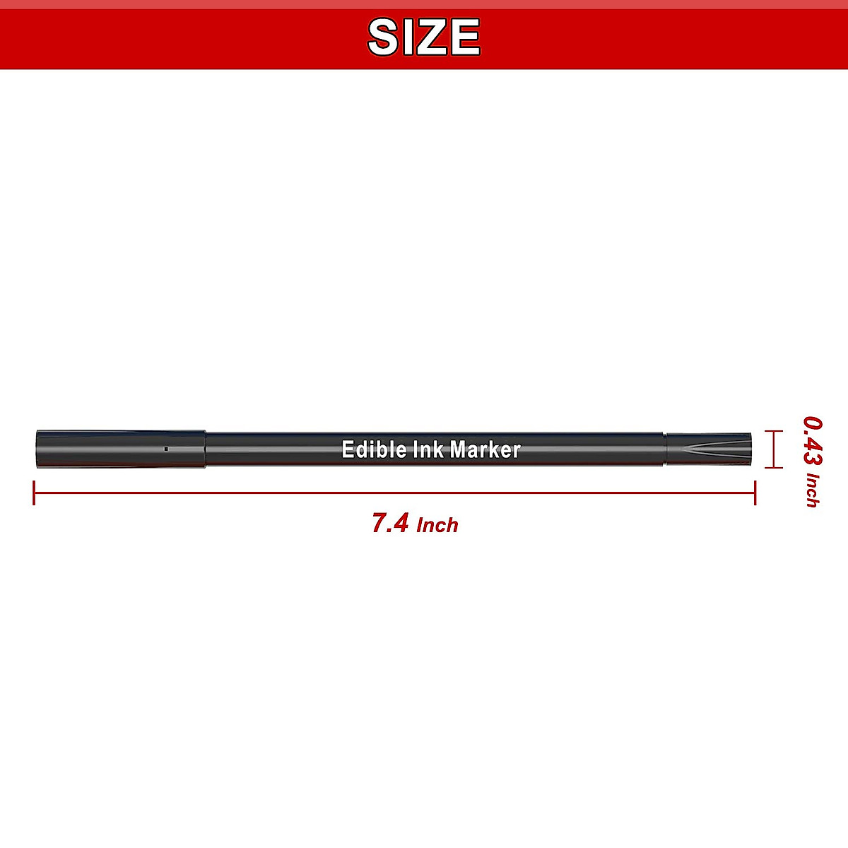 Edible Markers, 11Pcs Ultra Fine Tip(0.5mm) Food Coloring Pens, Double Sided Food Grade Gourmet Writers for Cake,Cookie,Fondant Decorating,Painting,Drawing,Baking,10 color by Edibleink