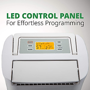 Ivation 19 Pint Small-Area Desiccant Dehumidifier Compact and Quiet - with Continuous Drain Hose for Smaller Spaces, Bathroom, Attic, Crawlspace and Closets - for Spaces Up to 410 Sq Ft