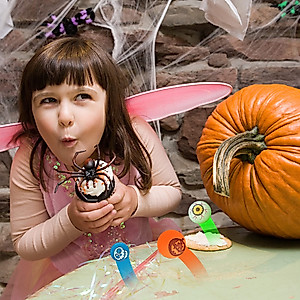 Taocco 100 Pieces Halloween Bouncing Balls,10 Halloween Theme Designs Glow in The Dark Bouncy Toys Balls,Halloween Party Favor Supplies,Classroom Game Rewards,Trick or Treat Party Bag Filler