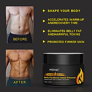 Hot Cream for Belly Fat Burner - Sweat Enhancer Cream for Women and Men - Body Sculpting Cellulite Workout Cream - Anti Cellulite Creams, Natural Sweat Workout Enhancer, Thighs Belly Butt Firming Legs