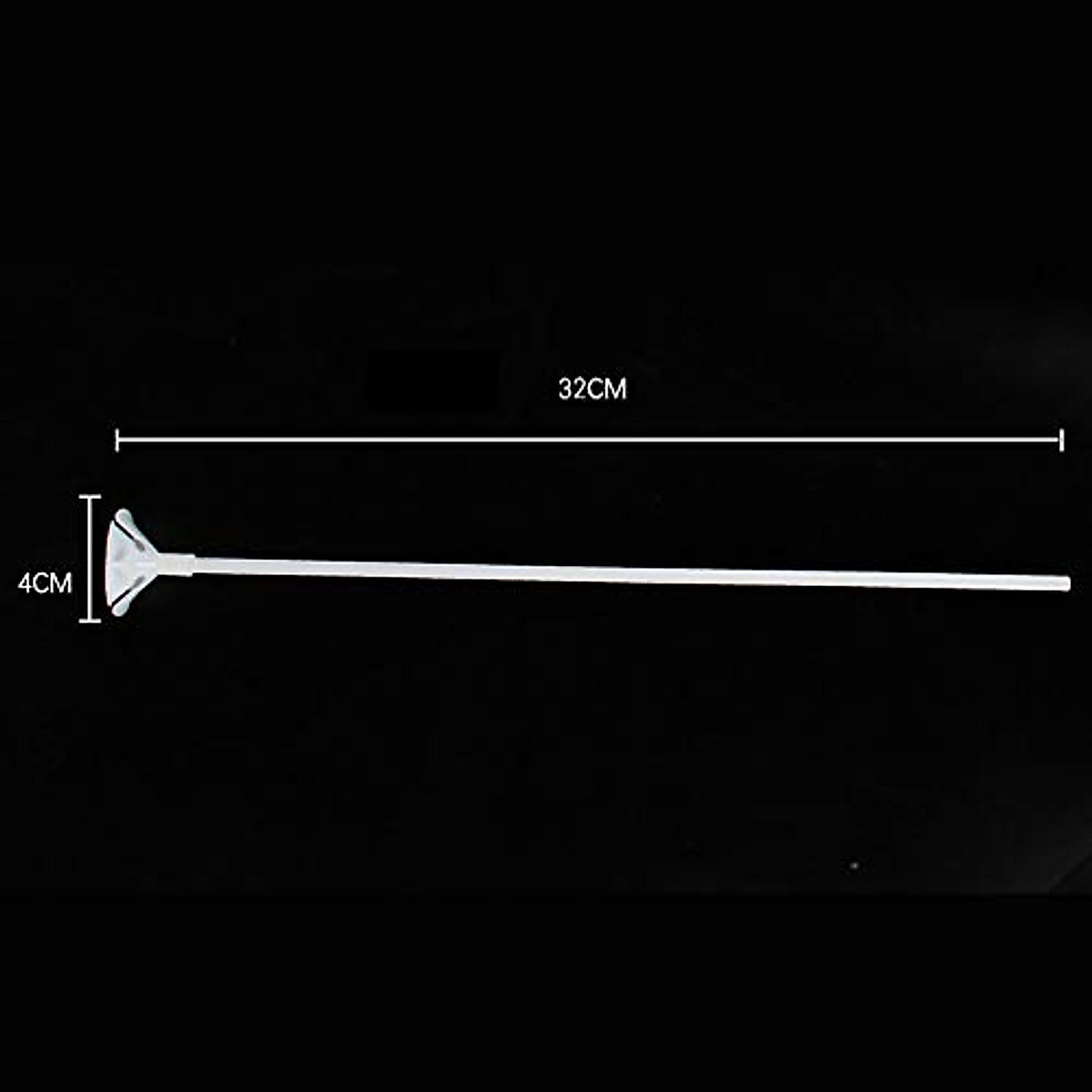 30 Pcs Plastic Balloon Sticks Holders and Cups for Birthday Party Wedding Ceremony Decoration Party Supplies, White