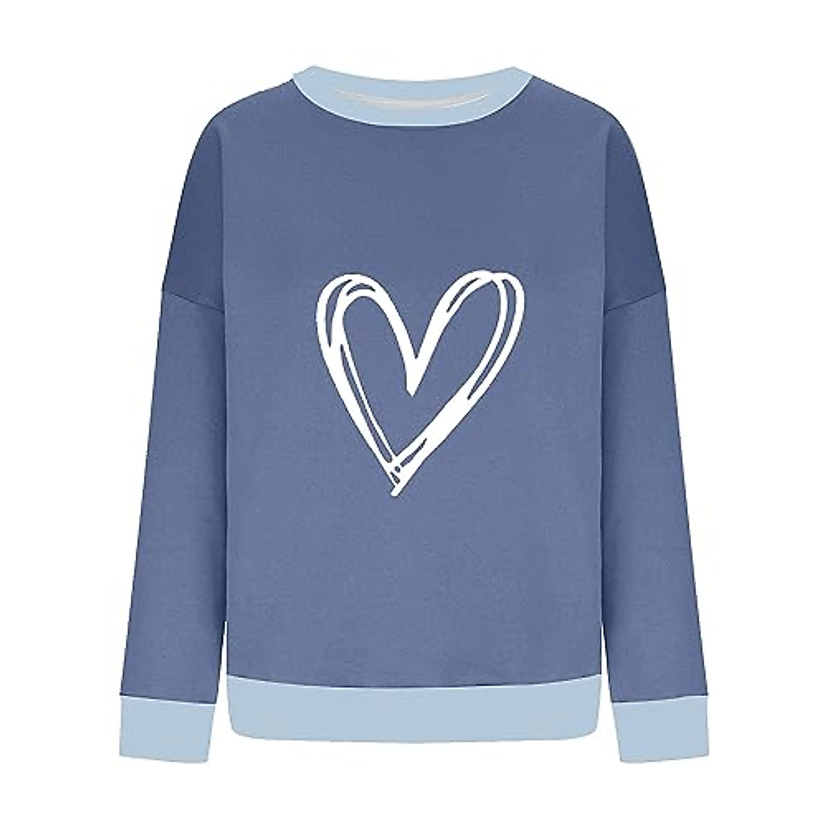 daily deals Womens Fall Fashion 2023 Long Sleeve Outerwear Shirt Athletic Workout Classic Pullovers Y2K Clothes Dressy Casual womens clothes fall 2023 Blue S