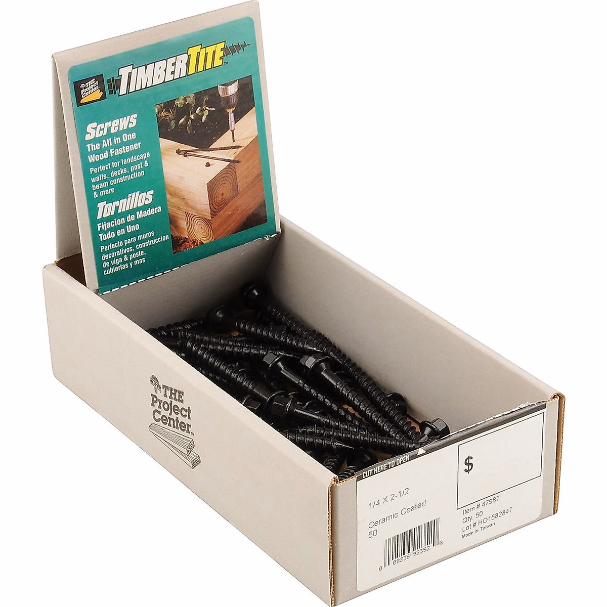 Hillman 47987 1/4 X 2-1/2 Timber-Tite Landscape Screw, 50-Pack