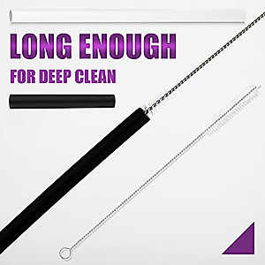 Replacement Straws for Owala FreeSip 24oz, 6pcs Reusable Plastic Straws with Cleaning Brush for Owala Flip Insulated Stainless Steel Water Bottle 24 oz, Tumbler Accessories Parts (Black and White)