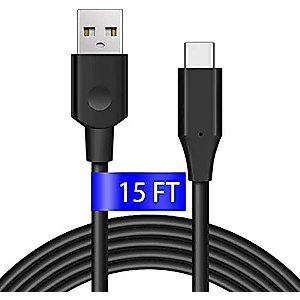 DEEGO USB C Cable 15Ft, Extra Long PS5 Controller Charger Cable, USB Type C Cable, Durable USB A to USB C Fast Charging Cord for Samsung Galaxy S10/S9/S8 Plus,Note 10 9 8,LG V30 V20 G6 G5,Moto G7 G6