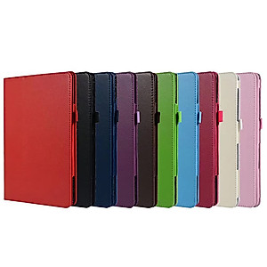 for Amazon All-New Kindle Fire HD 10 & 10 Plus Tablet Smart Cover, Ultra Slim Folio Stand Auto Sleep/Wake Up Leather Case for All New Fire HD10 11th Generation (2021 Release) 10.1 inch (Li-Black)