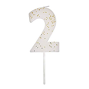 Meri Meri White Number 2 Candle