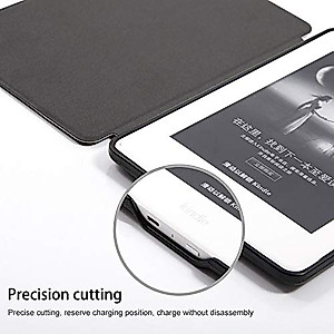 BACSEAZH Case Fits Kindle Paperwhite 10Th Generation 2018 Released Ebook Reader Covers with Auto Wake/Sleep Waterproof Cases for Kindle Paperwhite 4(Model: Pq94Wif), Abstract Surf Print