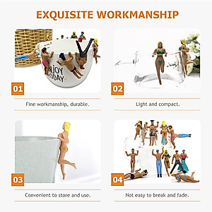 Kisangel 8pcs Miniature Wine Glass Markers Drinking Cup Markers Figures People Edges Doll for Wine Glass Drink Marker