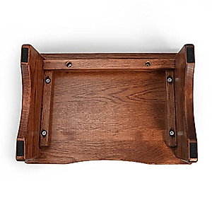 CONSDAN Foot Rest, Ergonomic Footrest for Under Desk at Work, Nursing Foot Stool, Natural Solid Wood Non-Slip Slanted Top Foot Stool for Office/Standing Desk(Chocolate Color)