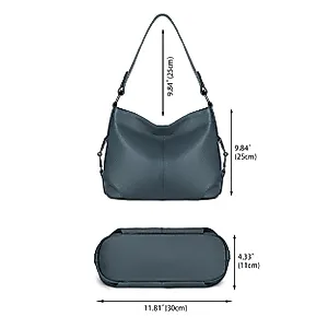 YALUXE Shoulder Bag Genuine Leather Tote Handbag Crossbody Bags for Women