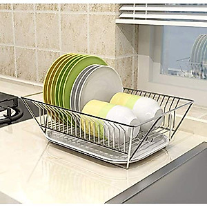 STRAW Single-layer Drain Bowl Rack,Rack Set Dish Drainer Drain Board and Utensil Holder Simple Easy to Use