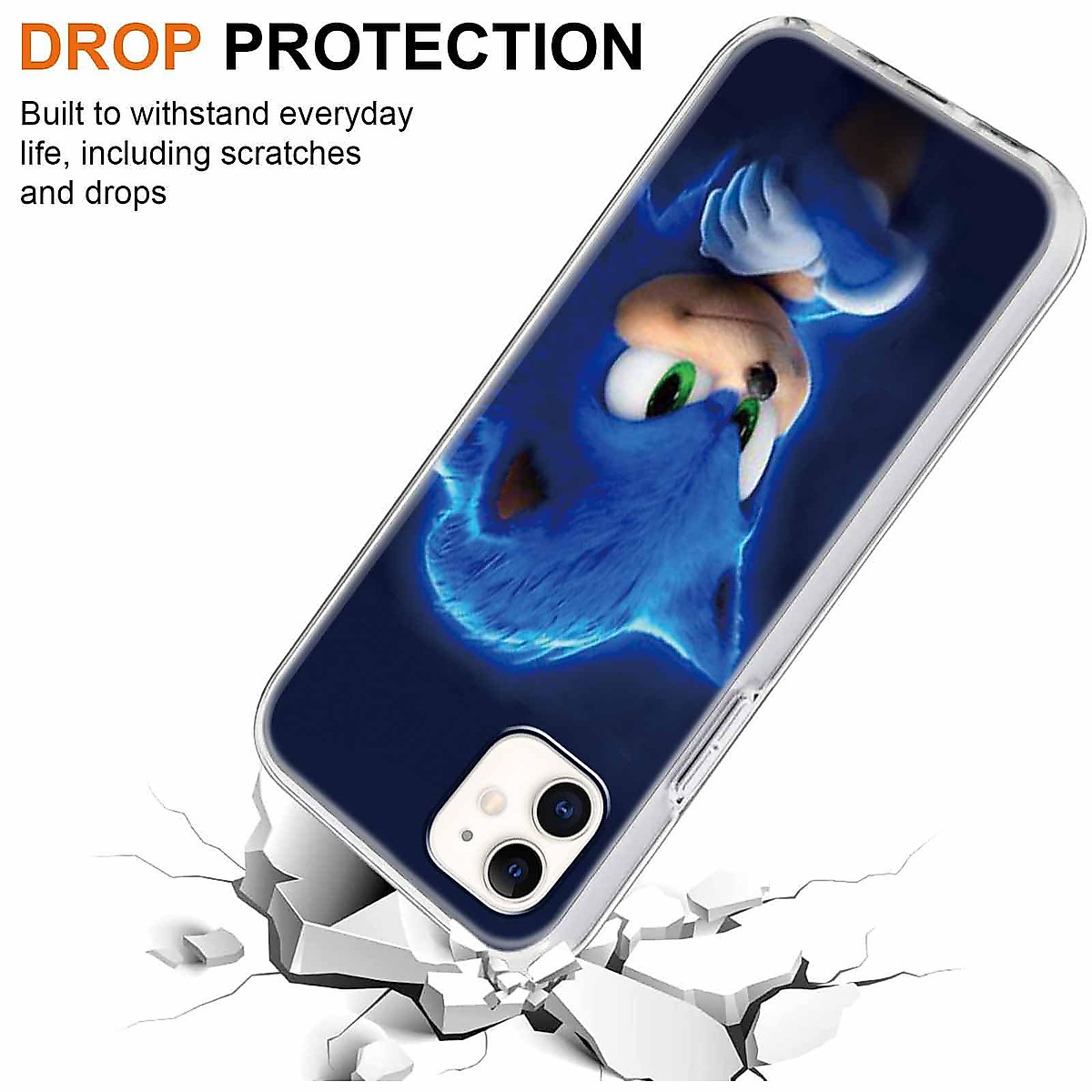 2 × Cool Phone Case for iPhone 12 Pro /iPhone 12 Case Clear 6.1",Adventure Games Anime Printed,Game Character Design Pattern Transparent Cases for Men Boys Women Girls,Soft TPU Funda for iPhone12 Pro