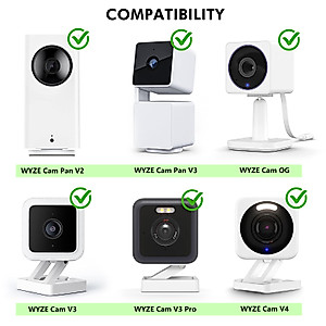 16.4FT Power Cable with Adapter Compatible with WYZE Cam Pan v3, Wyze Cam V4, Wyze Cam OG/V3/ V3 Pro, One-piece Molding with More Waterproof and Rust-proof to Keep 24-hour Power Supply for Outdoor Use