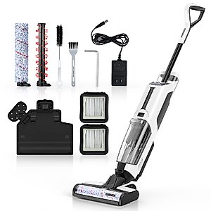 Acekool Smart Voice Assistant Cordless Wet Dry Vacuum and Mop Cleaner, 30s Self-Cleaning Household Stick Vacuum Cleaner Pet Hair, LED Display, Upright for Hardwood Floors and Carpet