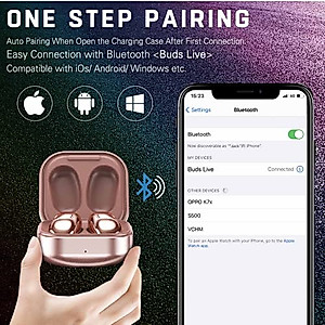 Urbanx Street Buds Live True Wireless Earbud Headphones for Samsung Galaxy A21s - Wireless Earbuds w/Active Noise Cancelling - Rose Gold (US Version with Warranty)
