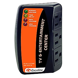 3-Outlet Electronic Surge Protector for Tv's, Audio Equipment, Video Games, Computers, Printers