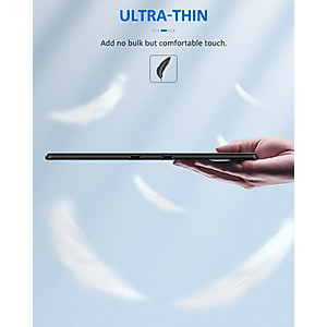 MoKo Tablet Back Skin Stick Decal for Microsoft Surface Pro 11 /Surface Pro 10 / Pro 9 / Pro 8 13-Inch Tablet, PU Leather Protective Decal Body Skin Cover for Surface Pro 11/10, Black