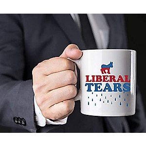 Father's Day Gift Mugs for Dad – “Lib Tears” Funny 14 oz Ceramic Novelty Coffee Mug | Christmas Stocking Stuffer or Birthday Gift for Dad from Son or Daughter | Husband Gifts from Wife | Gift Boxed