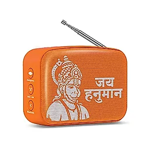 Saregama Carvaan Mini Hanuman - Music Player with Bluetooth/FM/AM/AUX (Devotional Orange)