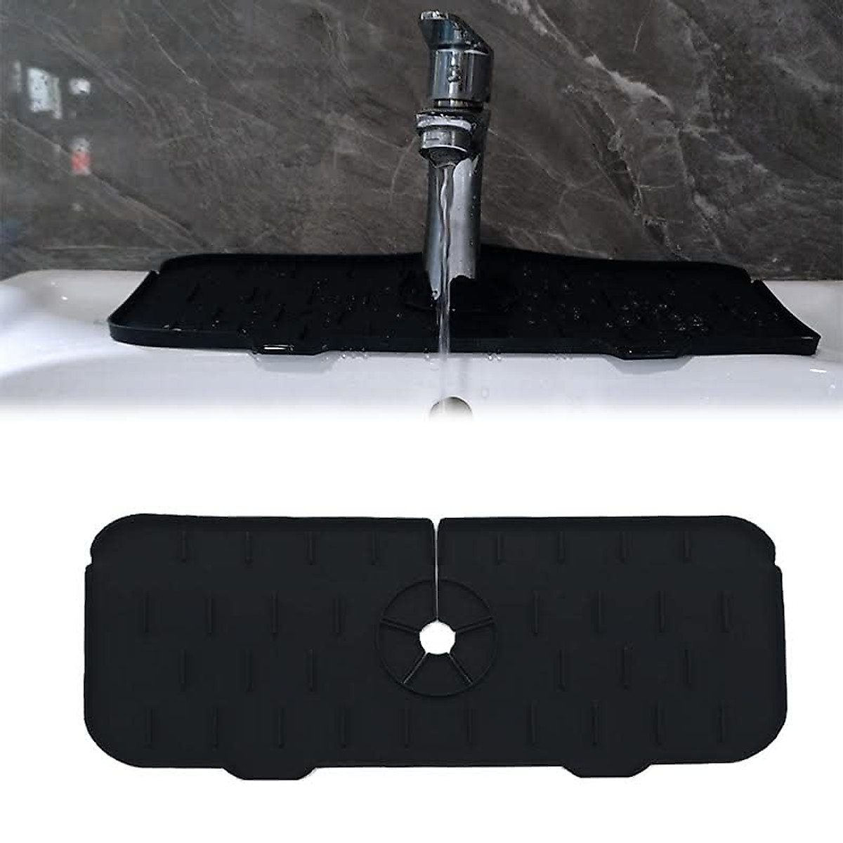 Zenc Kitchen Sink Mat, Silicone Sink Mat, Water Mat, Sink Mat (Grey)