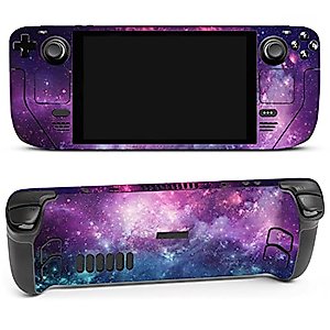 Full Body Vinyl Skin Stickers Decal Cover for Steam Deck Handheld Gaming PC - Purple Space