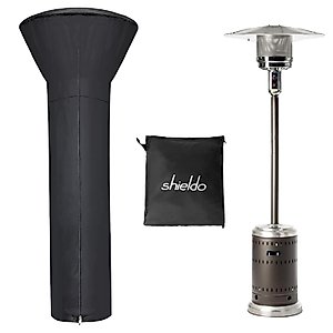 Shieldo Patio Heater Covers Waterproof with Zipper Outdoor Heater Cover Heavy Duty Tear-Proof, Anti-Snow, Wind-Resistant Dust-Proof Cover for Patio Heater 89"x 33"x 27"