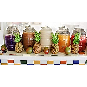 Set of 2 Mexican Vitrolero Container- 5 Gallon Water Jug-Agua Frescas-Juice Beverage Jug with Lid- 20 L Clear-BPA Free Food Grade Plastic