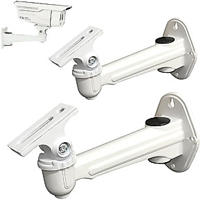 USIDAE USIDAER Universal CCTV Security Camera Mounting, IP Camera Bracket, Aluminum Alloy Indoor Outdoor Wall Ceiling Mount Holder Stand Monitor Rotary Bracket (2 Pack)