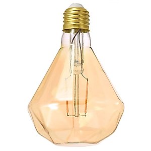 SYLVANIA LED Vintage Diamond Shaped Light Bulb, 2175K Amber Glow, 1 pack