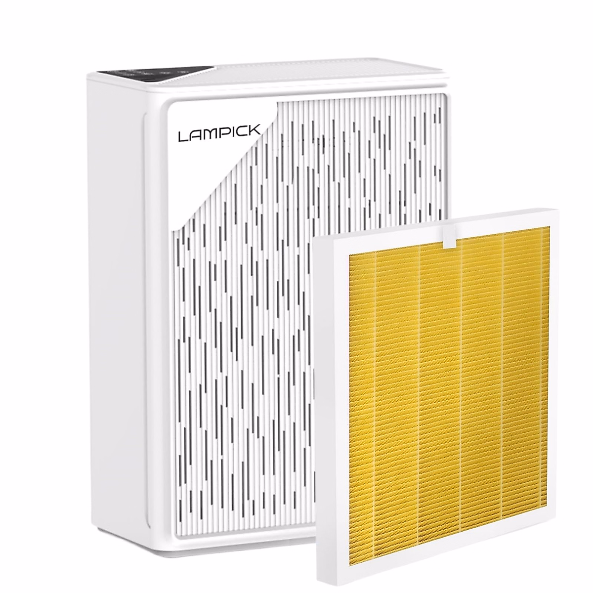 LAMPICK Air Purifier Filter, Pet Care Replacement Filter, 4-in-1 Filter H13 True HEPA Filter Air Filter Replacement, Air Filter Compatible Air Cleaner A6, 1 Pack, Yellow