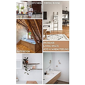 Molaxhome Wood Floating Shelves Set of 2,Wall Mounted Shelf for Bedroom,Farmhouse,Living Room,Bathroom,Kitchen,Office and More DC1A612 (Brown, W6xL16.5)