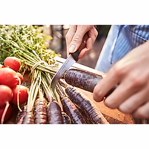 Wusthof Urban Farmer 5" Hollow Edge Santoku Knife, Brown