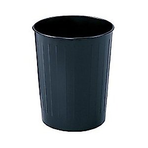 Safco Products 9604BL Round Wastebasket, 23 1/2-Quart, Black