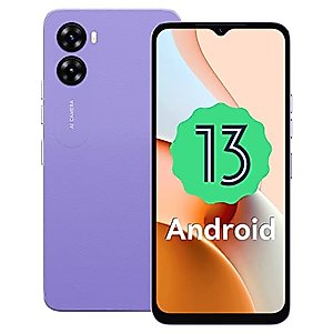 UMIDIGI Unlocked Smartphones G3, Android 13 Unlocked Smartphone, Dual Sim 4G LTE Mobile Phone, 7G(4G+3G)+64GB(1TBG Expandable), 6.52" HD+ Night Mode，5150mAh, GSM Unlocked Cell Phone
