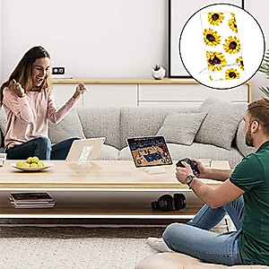 Cute Phone Stand for Desk Clear Yellow Sunflower Girls Women Kids Pretty Flower Floral Adjustable Phone Stand Holder Desk Accessories Compatible with All Phones,Tablets,iPhone,Switch,iPad.